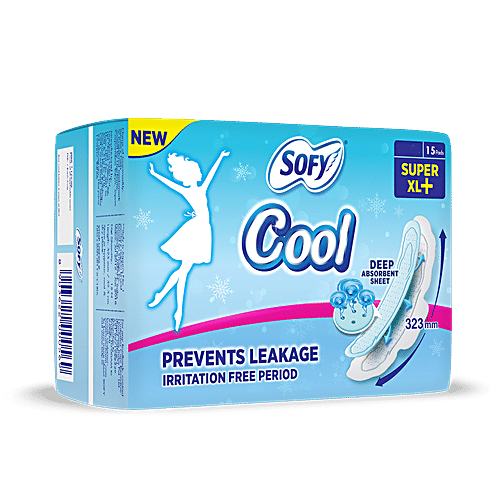 Buy Sofy Sanitary Pads - Cool Super XL+ Online at Best Price of Rs 175 ...