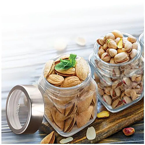 Buy Cello Glass Jar For Storage With See Through Lid - Borosilicate ...