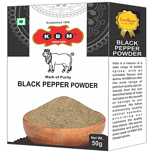 Buy KBM Gai Chaap Black Pepper/Kali Mirch Powder Online at Best Price ...