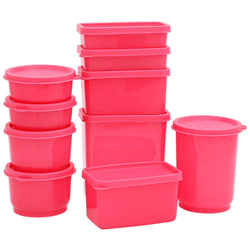 Buy Mastercook Storage Container - Pink, Plastic, Plain, Rectangular ...