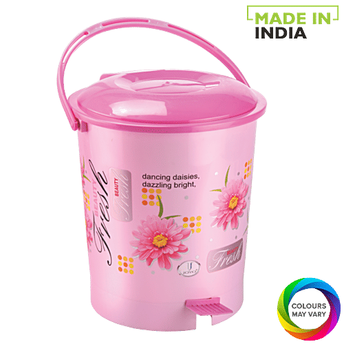 Buy Joyo Garbage/Dustbin - Plastic Pedal, Printed, Assorted Colour ...