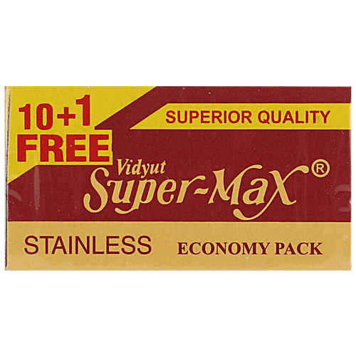 Buy Supermax Saloon Platinum Coated Blades - For Hair Removal & Smooth ...