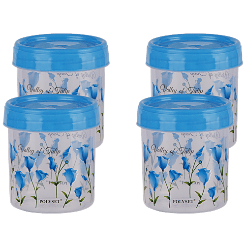 Buy Polyset Plastic Twisty Storage Printed Containers - Blue Online at ...
