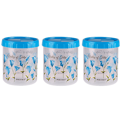 Buy Polyset Plastic Twisty Storage Printed Containers - Blue Online at ...