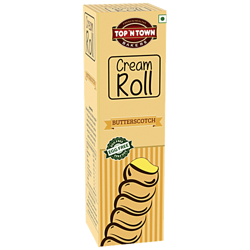 Buy Top 'N Town Bakers Cream Roll - Butter Scotch, Egg Free Online at ...