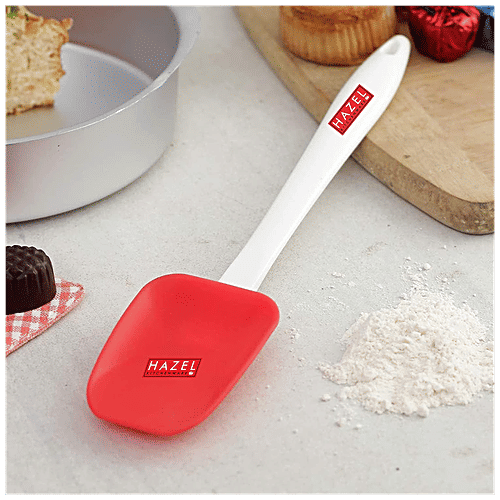 Buy Hazel Big Silicone Spoonula With Plastic Handle - Red Online at ...