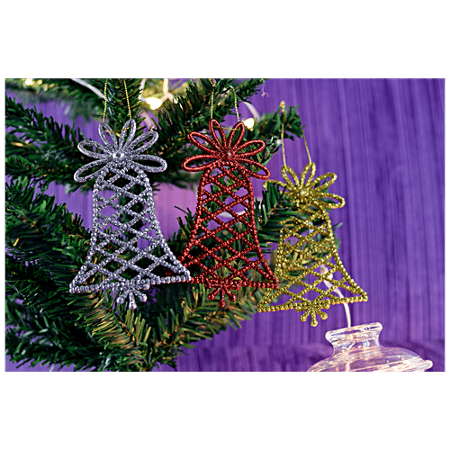 Buy DP Christmas Sparkling Decorative Bells - Assorted Online at Best ...