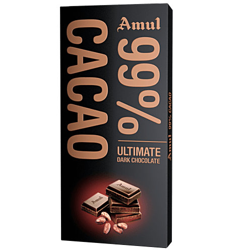Buy Amul 99% Cacao - Ultimate Dark Chocolate Online at Best Price of Rs ...