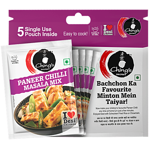 Buy Ching's Secret Paneer Chilli Masala Mix, Cooks in 4-5Mins, 5 Single ...