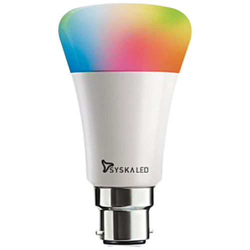 Buy Syska SSK-SMW 9W Smart LED Bulb with Wifi-Enabled - Multicolour ...
