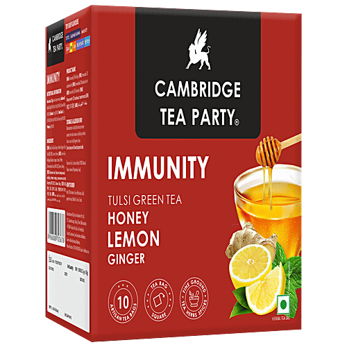 Buy Cambridge Tea Party Immunity Tulsi Green Tea - Honey Lemon Ginger ...
