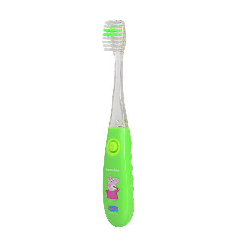Buy Aquawhite Peppa Pig Flashhh Kids Toothbrush - 3+ Years, Green ...