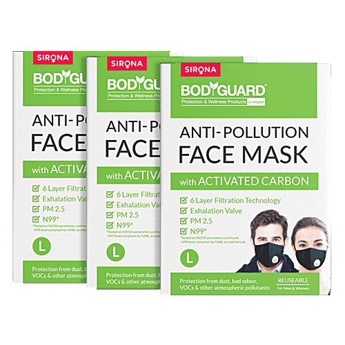 Buy Bodyguard Reusable N99 + PM2.5 with 6 Layer Anti Pollution Face ...