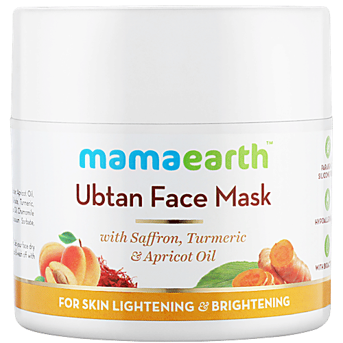 Buy Mamaearth Ubtan Face Pack Mask for Fairness, Tanning & Glowing Skin - Saffron, Turmeric ...