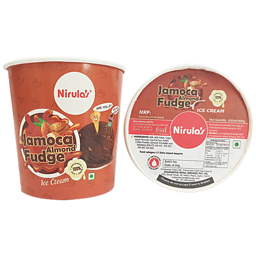 Buy Nirulas Jamoca Almond Fudge Ice Cream - Goodness of Milk Cream ...