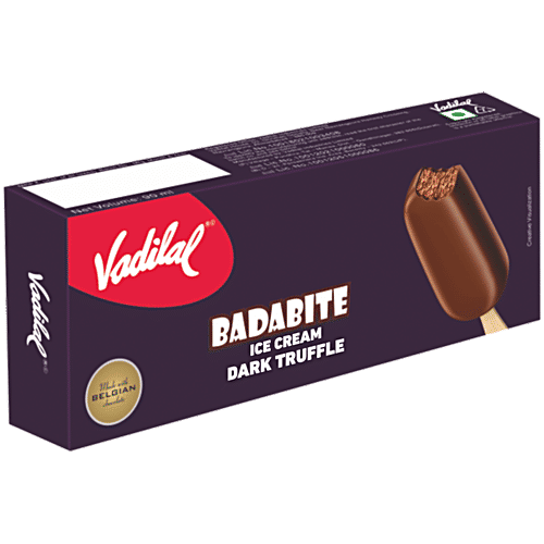 Buy Vadilal Dark Truffle Badabite Ice Cream - Made with 100% Belgian ...