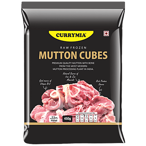 Buy CURRYMIA Raw Freshly Frozen Mutton Cubes - Bone-In Online at Best ...