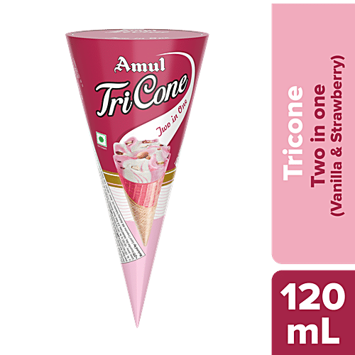 Buy Amul Ice Cream - Tricone, Two In One Online at Best Price of Rs 35 ...
