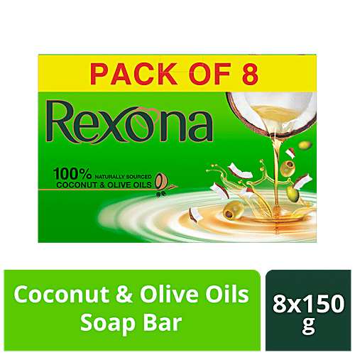 Buy Rexona Coconut & Olive Oil Soap Bar, 100% Naturally Sourced Online ...