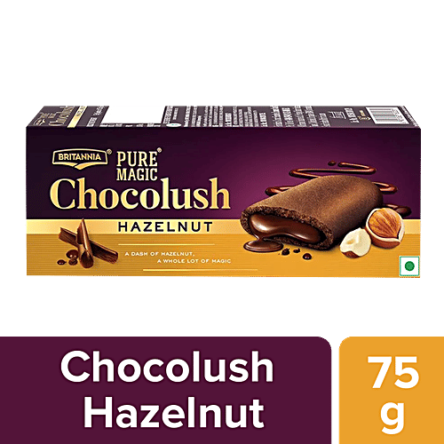 Buy Britannia Pure Magic Chocolush Cookies - Hazelnut Chocolate Filled ...