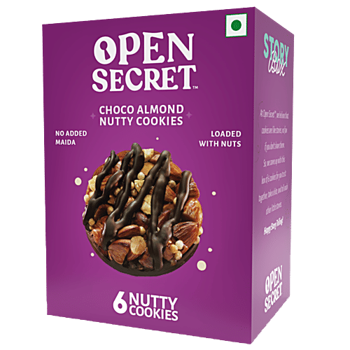 Buy Open Secret Chocolate Almond Nutty Cookies - With No Maida, Healthy ...