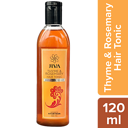 Buy Jiva Ayurveda Thyme & Rosemary Hair Tonic - Scalp-Cleansing Treatment, Provides Nourishment ...