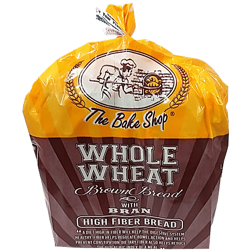 Buy THE BAKE SHOP Whole Wheat Brown Bread With Bran - Mini, High Fibre Online at Best Price of ...