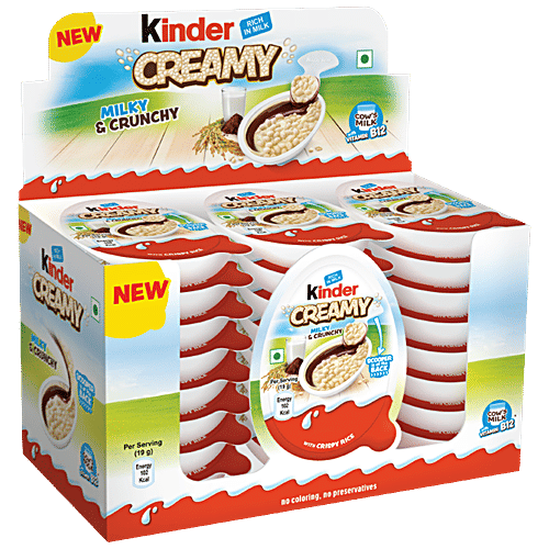 Buy Kinder Creamy Milky And Crunchy With Extruded Rice Online At Best