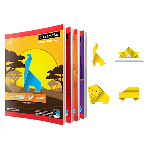 Buy Classmate Origami Notebooks - Ruled, Single Line, 240 mm x 180 mm ...