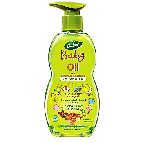 Buy Dabur Baby Oil - Non - Sticky Massage Oil With No Harmful Chemicals ...