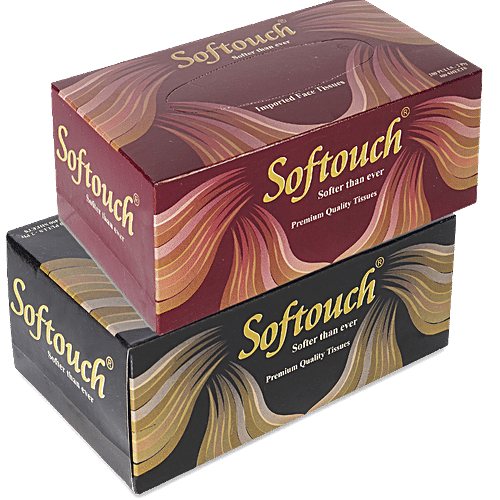Buy Softouch Premium Quality Facial Tissues - 2 Ply Online at Best ...