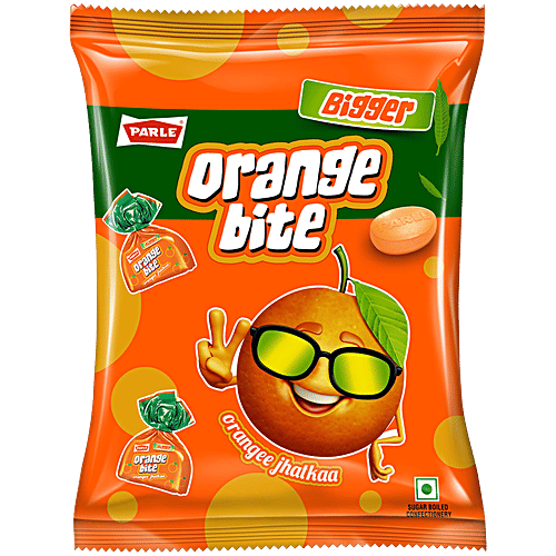 Buy Parle Bigger Orange Bite Candy - Sugar Boiled Confectionery Online ...