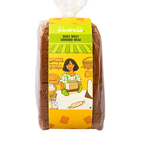 Buy Paushtaa Whole Wheat Sourdough Bread Online at Best Price of Rs 65 ...