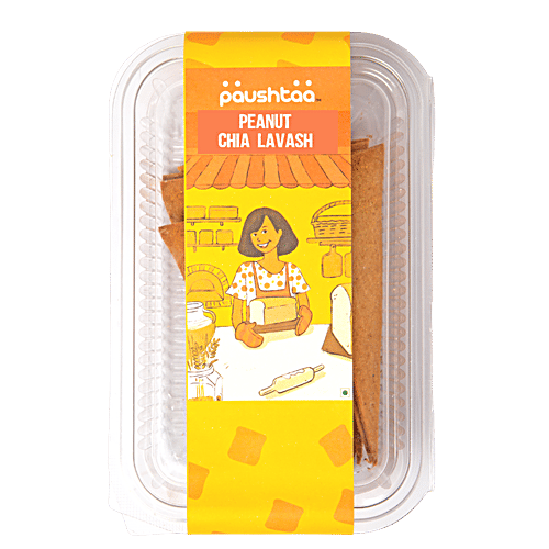 Buy Paushtaa Lavash - Whole Wheat Peanut Chia Online at Best Price of ...