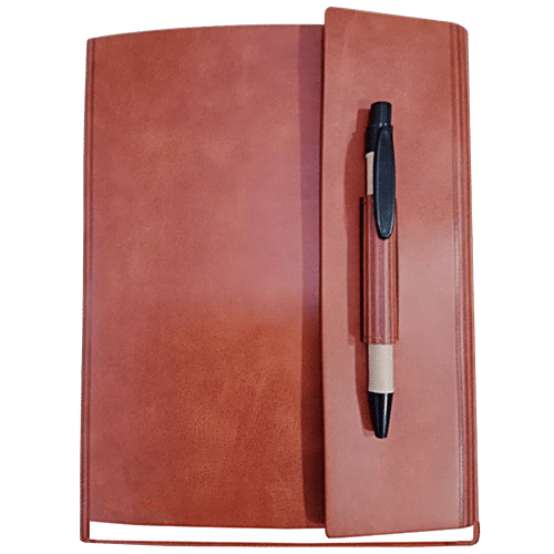 Buy Prozo Plus Corporate Planner Diary With PU Thermal Cover Interlock ...