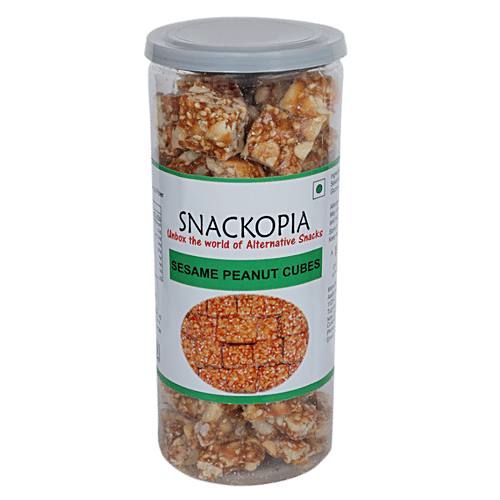 Buy SNACKOPIA Sesame Peanut Cubes Online at Best Price of Rs null ...