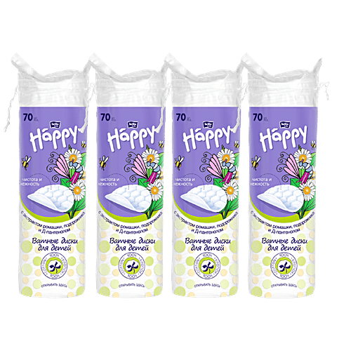 Buy Bella Baby Happy Round Cotton Pads With D-Panthenol, Chamomile ...
