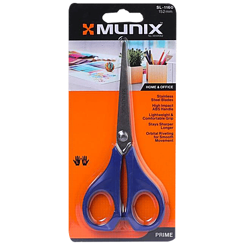 Buy Munix Scissor - Ergonomic Handle, Comfortable Grip, SL-1160, 152 mm ...