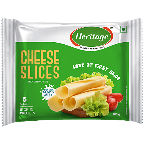 Buy Heritage Cheese Slices Online at Best Price of Rs 69 - bigbasket