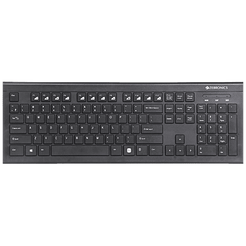 Buy Zebronics Zeb DLK01 USB Multimedia Keyboard With 104 UV Coated Keys ...