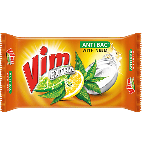Buy Vim Extra Dishwash Bar - Anti-Bac With Neem Online at Best Price of Rs null - bigbasket