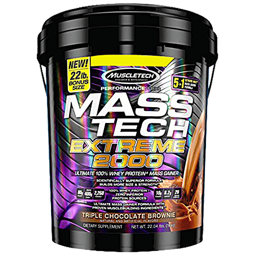 Buy MuscleTech Mass Tech Extreme 2000 Muscle Builder Whey Protein ...