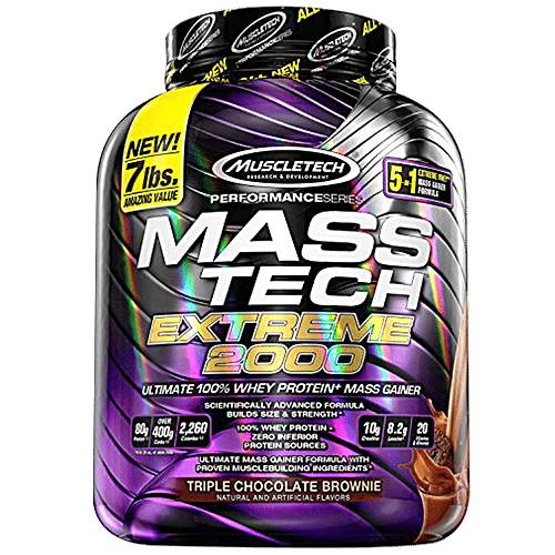 Buy MuscleTech Mass Gainer Protein Powder - Triple Chocolate Brownie ...
