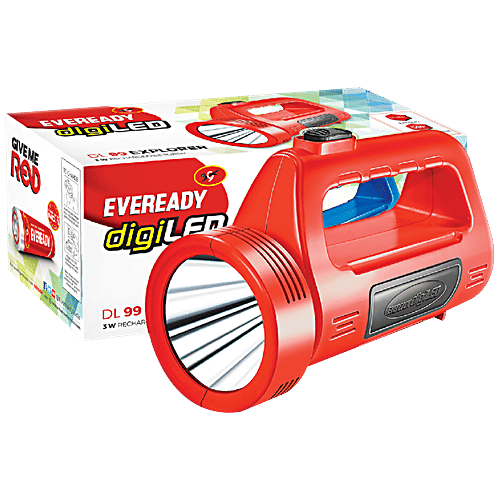 Buy Eveready LED Rechargeable Torch - Plastic, Digi LED DL99, Box, 150 ...