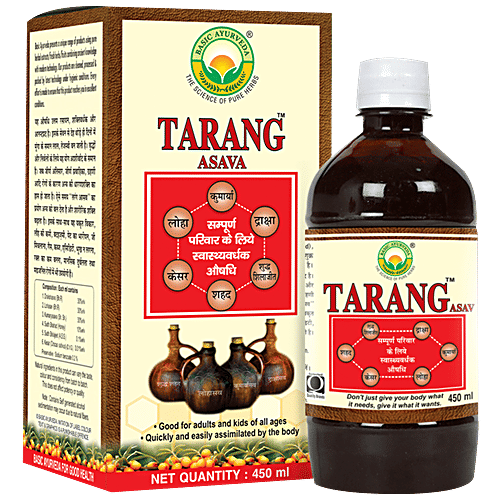 Buy Basic Ayurveda Tarang Asava Syrup - For General Weakness, Blood ...