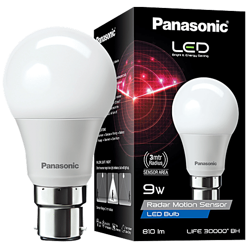 Buy Panasonic LED 9W Radar Motion Sensor Bulb with B22 Base, Cool Day ...