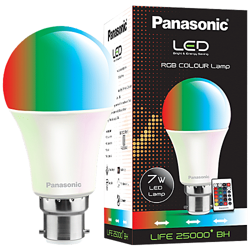 Buy Panasonic LED Multicolor Change 7 Watt Bulb with Remote RGB Online ...
