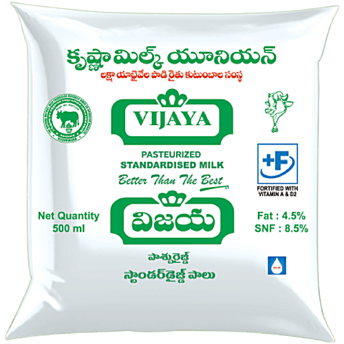 Buy Krishna Milk Union Vijaya Premium Pasteurised Standardised Milk ...