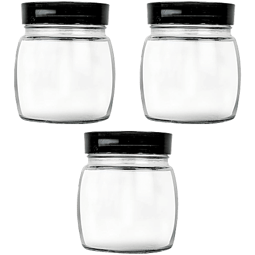 Buy Green Kivvi Glass Jar With Black Lid Online at Best Price of Rs 149 ...