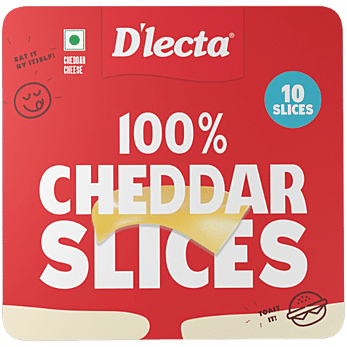 Buy D'lecta Cheddar Cheese - Slice Online at Best Price of Rs 189.6 ...